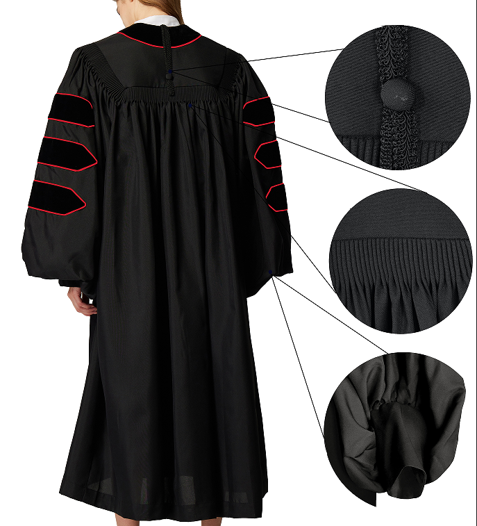 MyGradDay Black doctoral pulpit robes of Divinity Clergy Robe