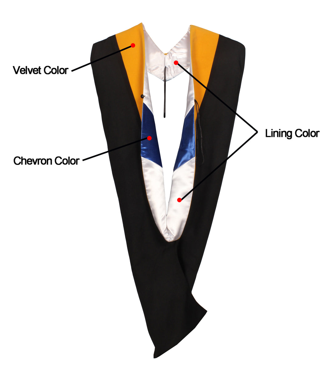 Customized Deluxe Graduation Master Hood – MyGradDay